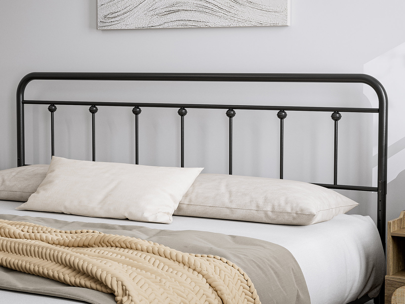 August Grove Metal Headboard Adjustable Height Farmhouse Victorian Style Reviews Wayfair